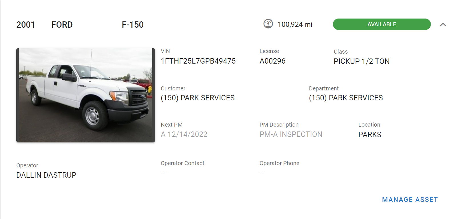 RTA Web Asset - Primary Information Panel
